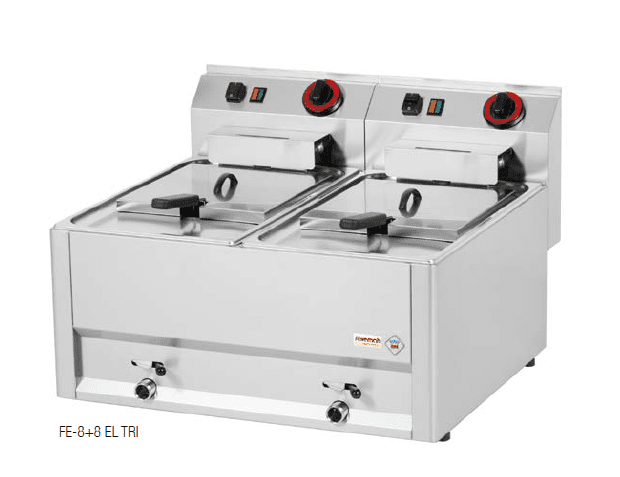Freidora eléctrica de apoyo S.600 FE-8 + 8 EL TRIFÁSICA - Alta Calidad y Eficiencia